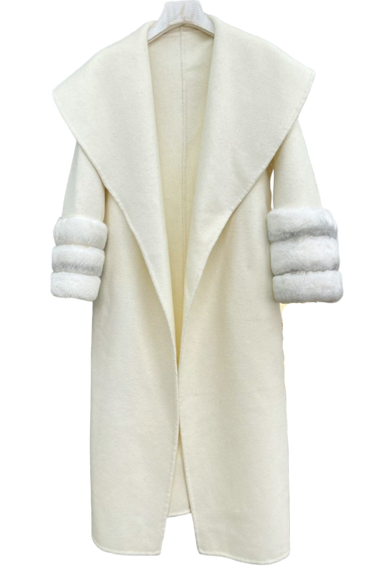 Jessica Bara Adeya Fur Belted Long Coat – JESSICA BARA