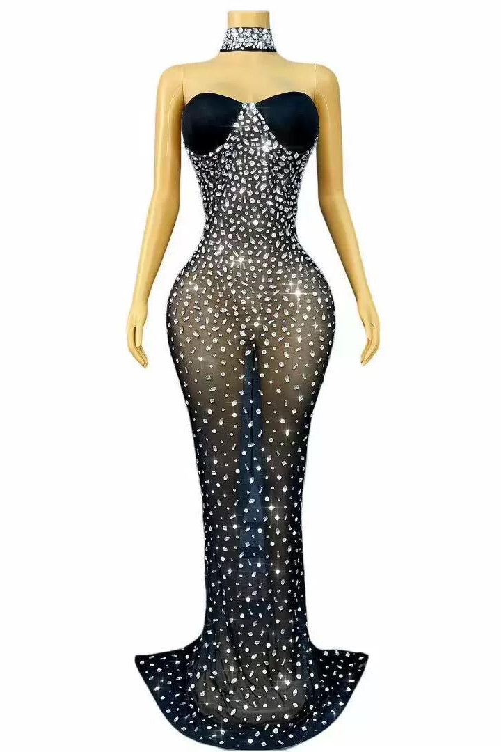 Jessica Bara Azora Crystal Choker Strapless Tube Gown – JESSICA BARA