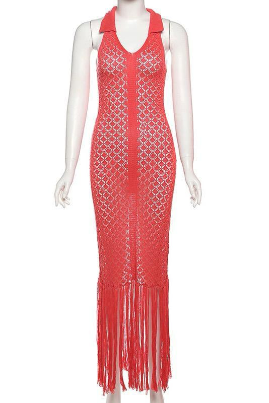 Jessica Bara Rikash Collared Fringe Maxi Dress – JESSICA BARA