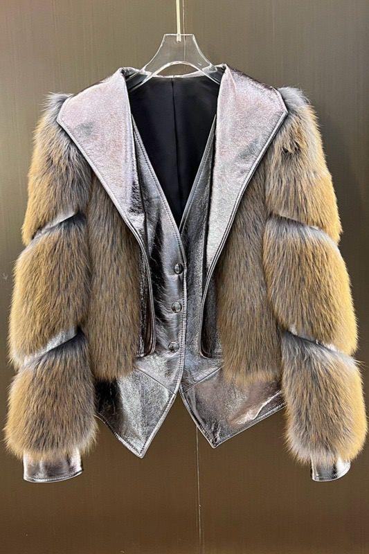 Jessica Bara Wensel Fur Collared Leather Coat – JESSICA BARA